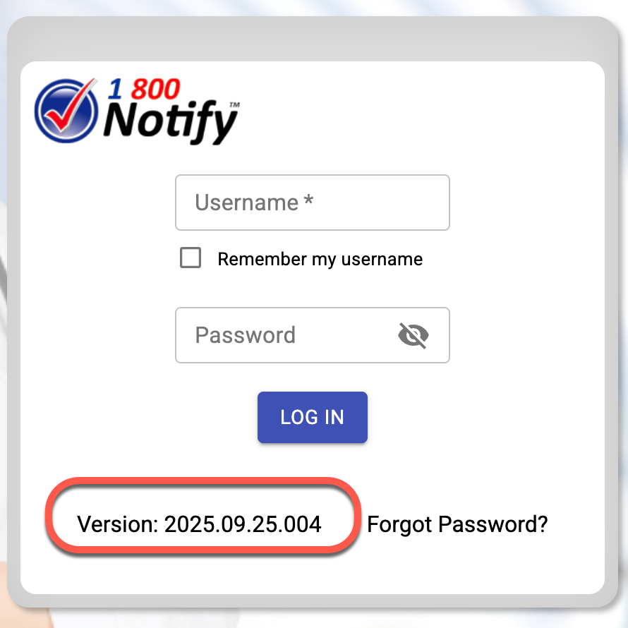 Verify Correct Portal Version -- REFRESH BROWSER: If you see blank ...